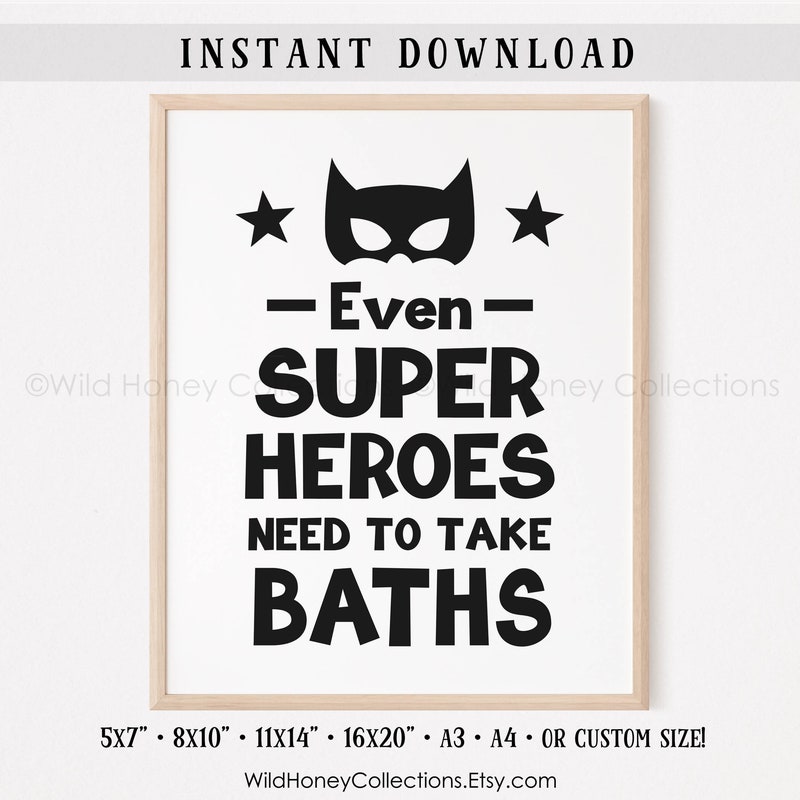 Super Hero Bathroom - Etsy