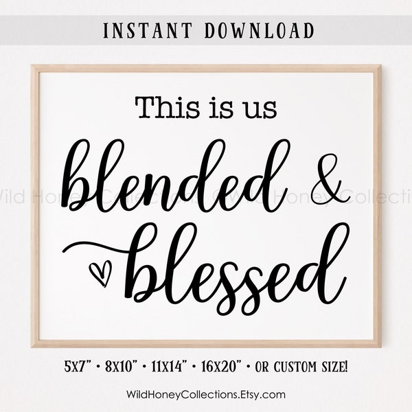 Blended Family Sign - Etsy