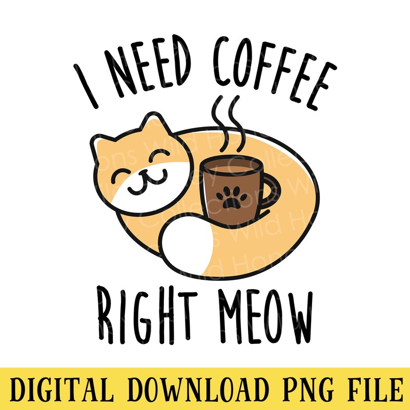 Meow Coffee Mug - Etsy