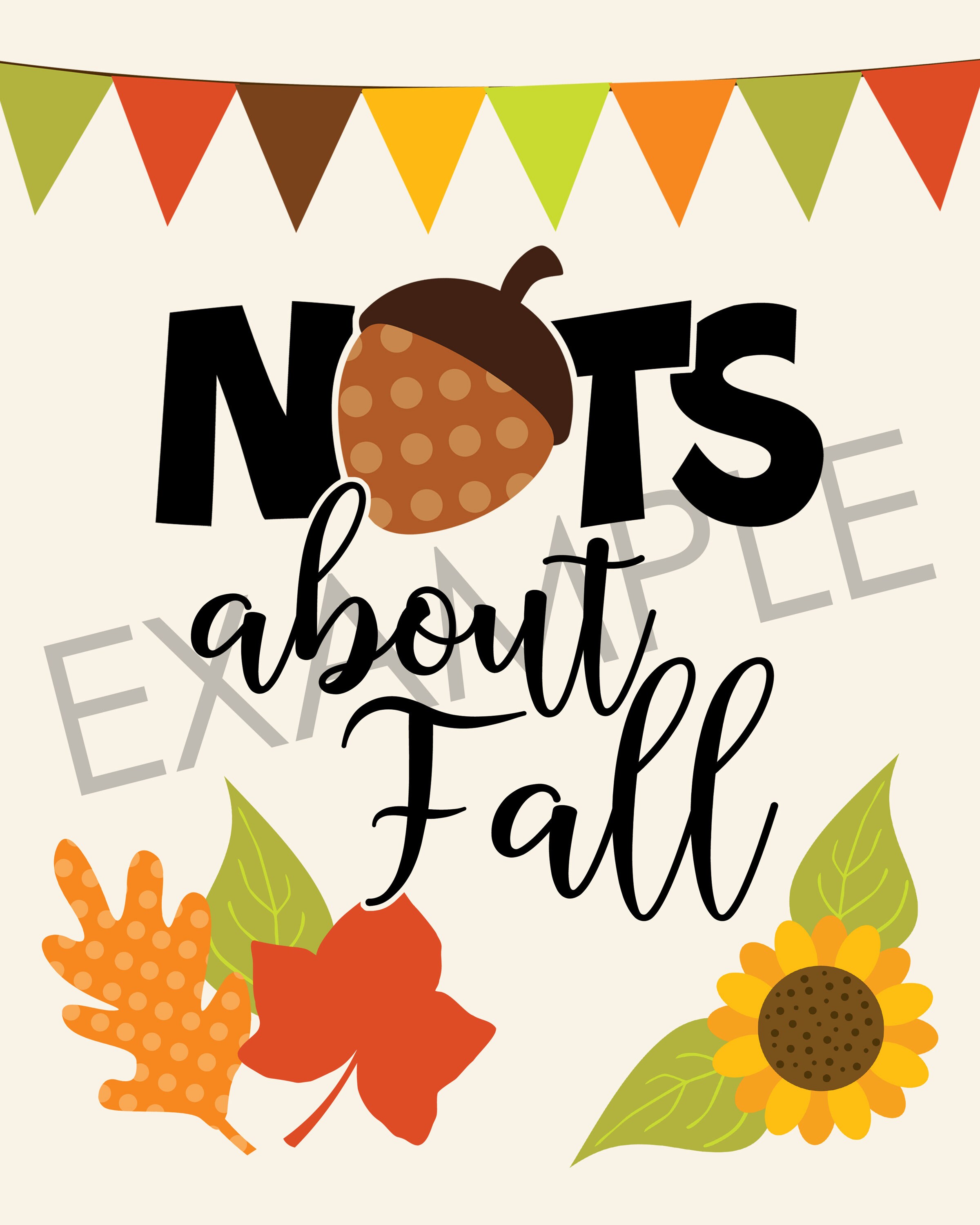 Fall Printables Pumpkin Pie Happy Fall Nuts About Fall | Etsy