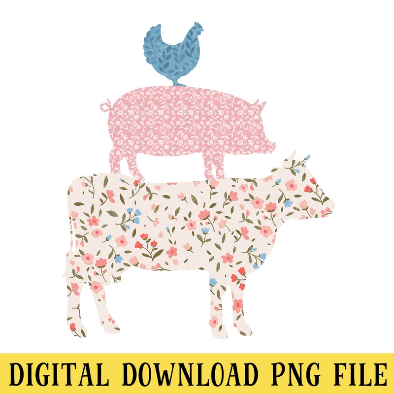 Stacked Farm Animals - Etsy