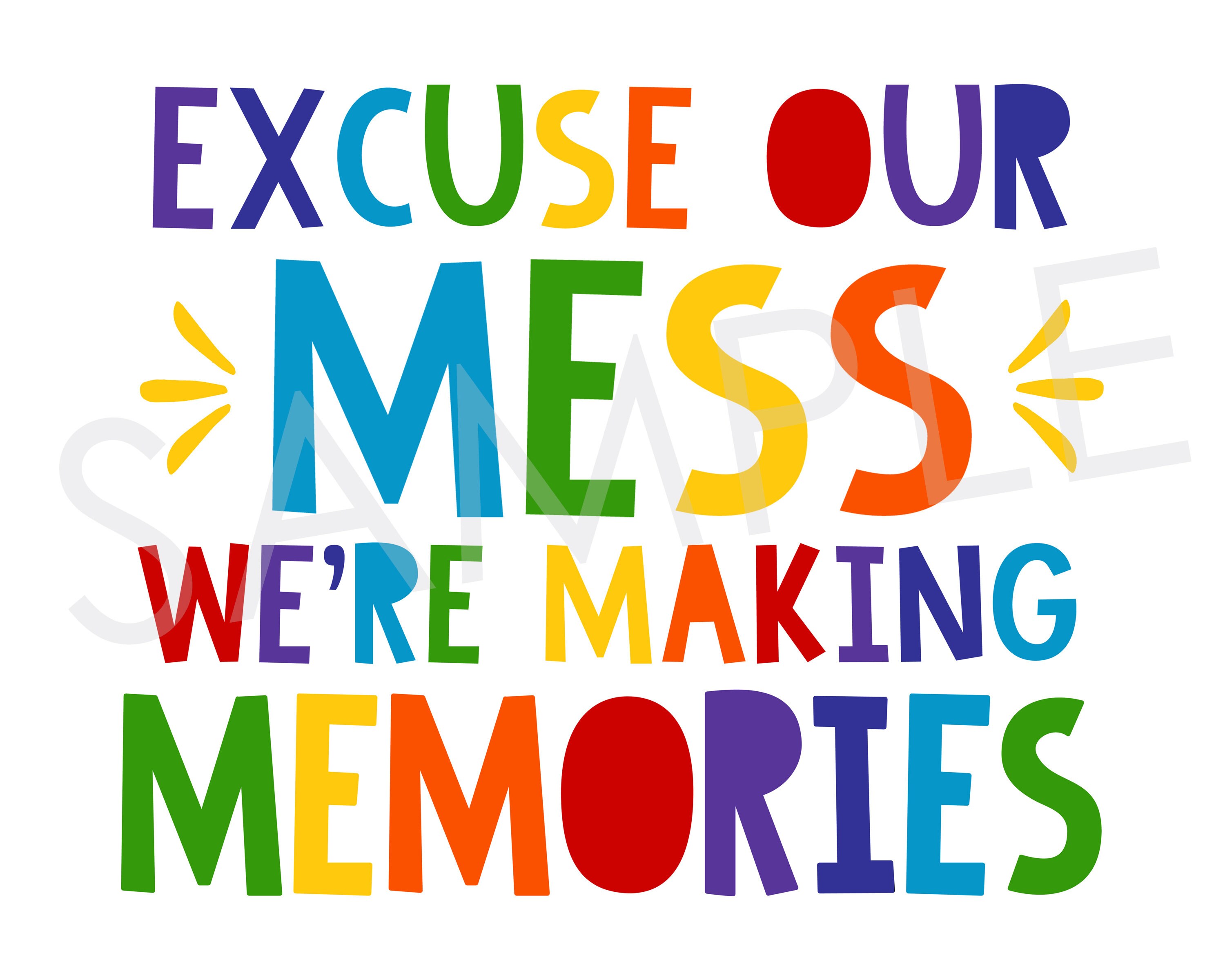 Excuse Our Mess We're Making Memories Kids Playroom | Etsy