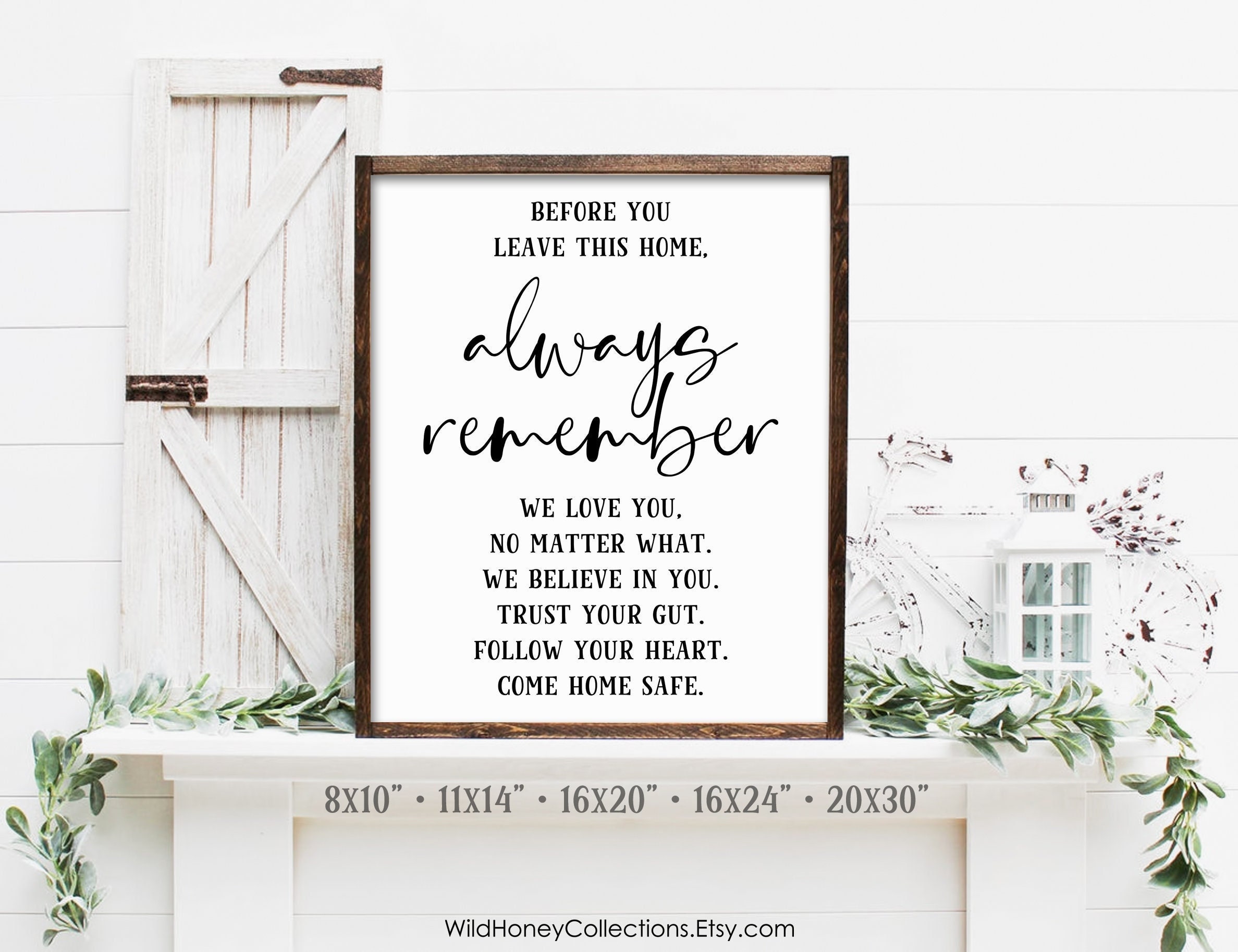 Before You Leave This Home Printable Farmhouse Sign to My - Etsy