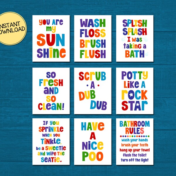 Colorful Bathroom - Etsy