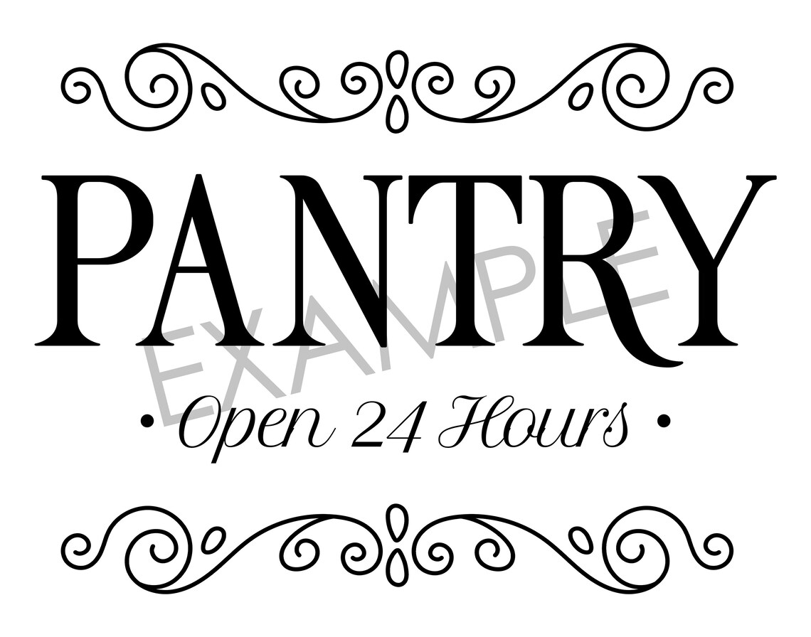 Pantry Sign Open 24 Hours Printable Farmhouse Kitchen Decor - Etsy