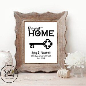 Our First Home Personalized Printable Sign Housewarming - Etsy