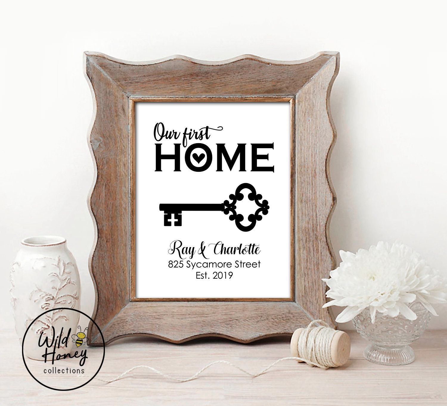Our First Home Personalized Printable Sign Housewarming - Etsy