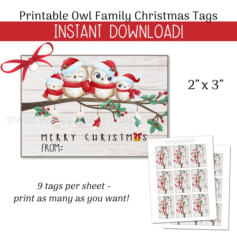 Owl Favor Tags - Etsy