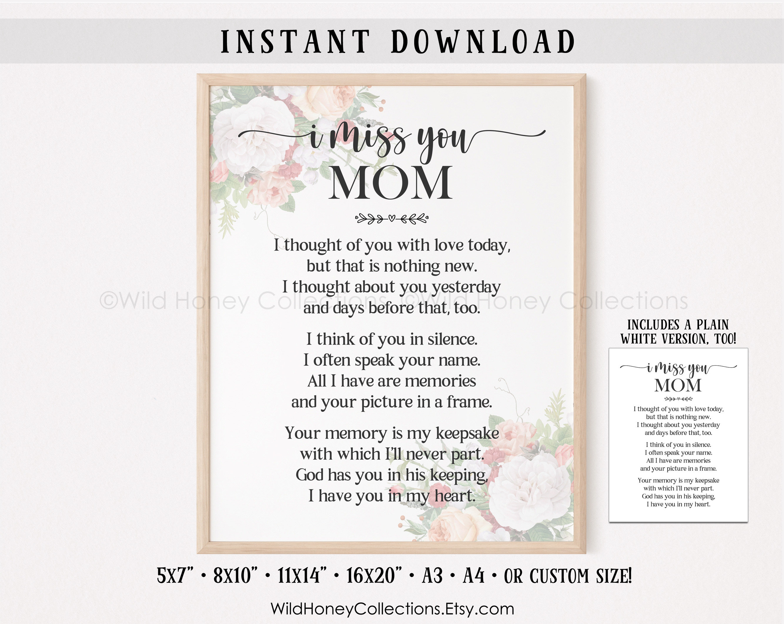 Missing You Mom Poems