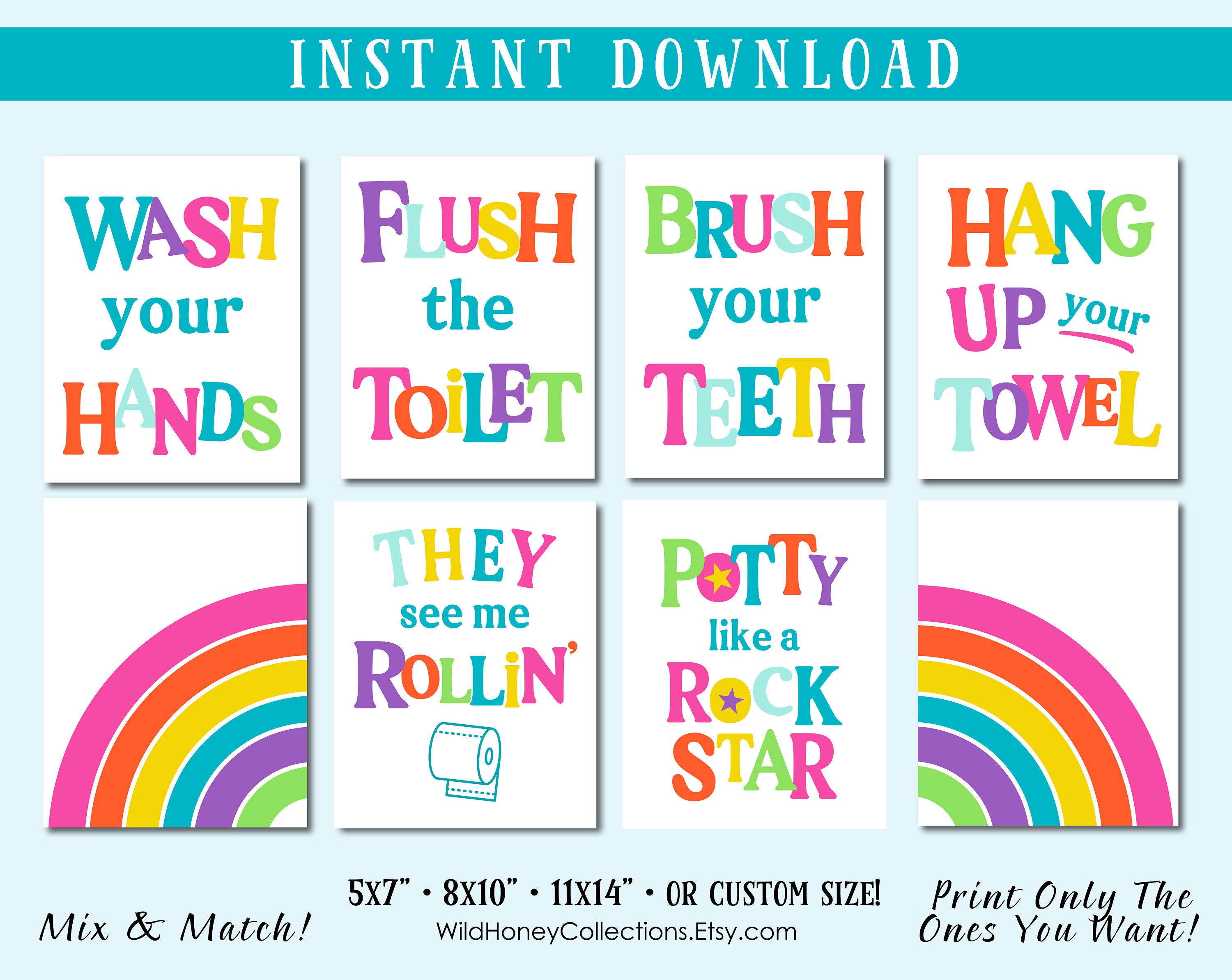 Printable Bathroom Signs For Kids