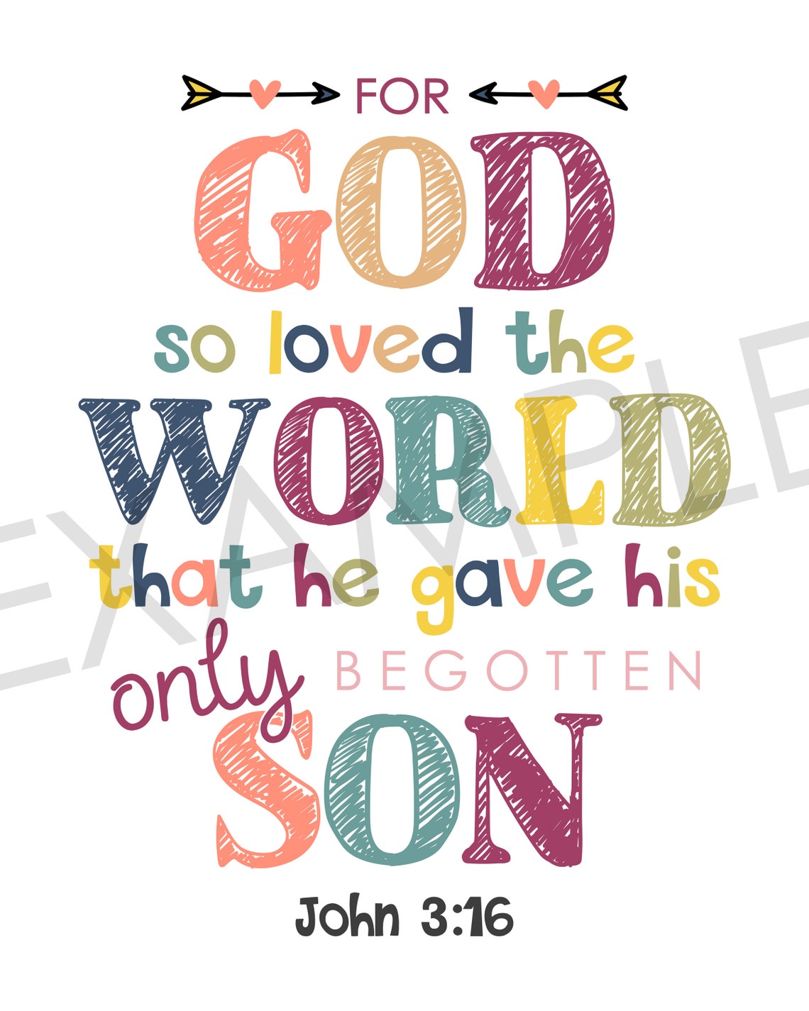 Christian Kids Room Inspirational Printable Wall Art Muted - Etsy