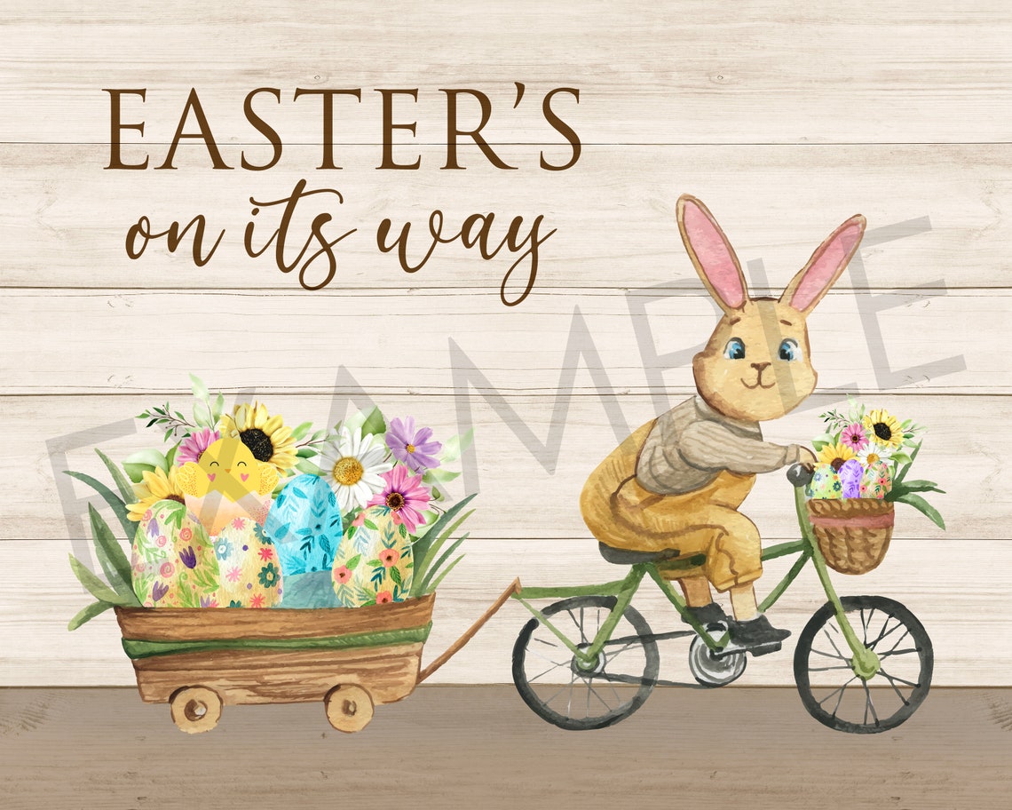 Easter's on Its Way Printable Easter Decor Farmhouse | Etsy