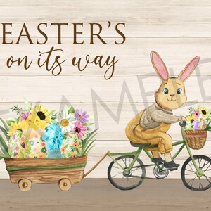 Easter's on Its Way Printable Easter Decor Farmhouse - Etsy