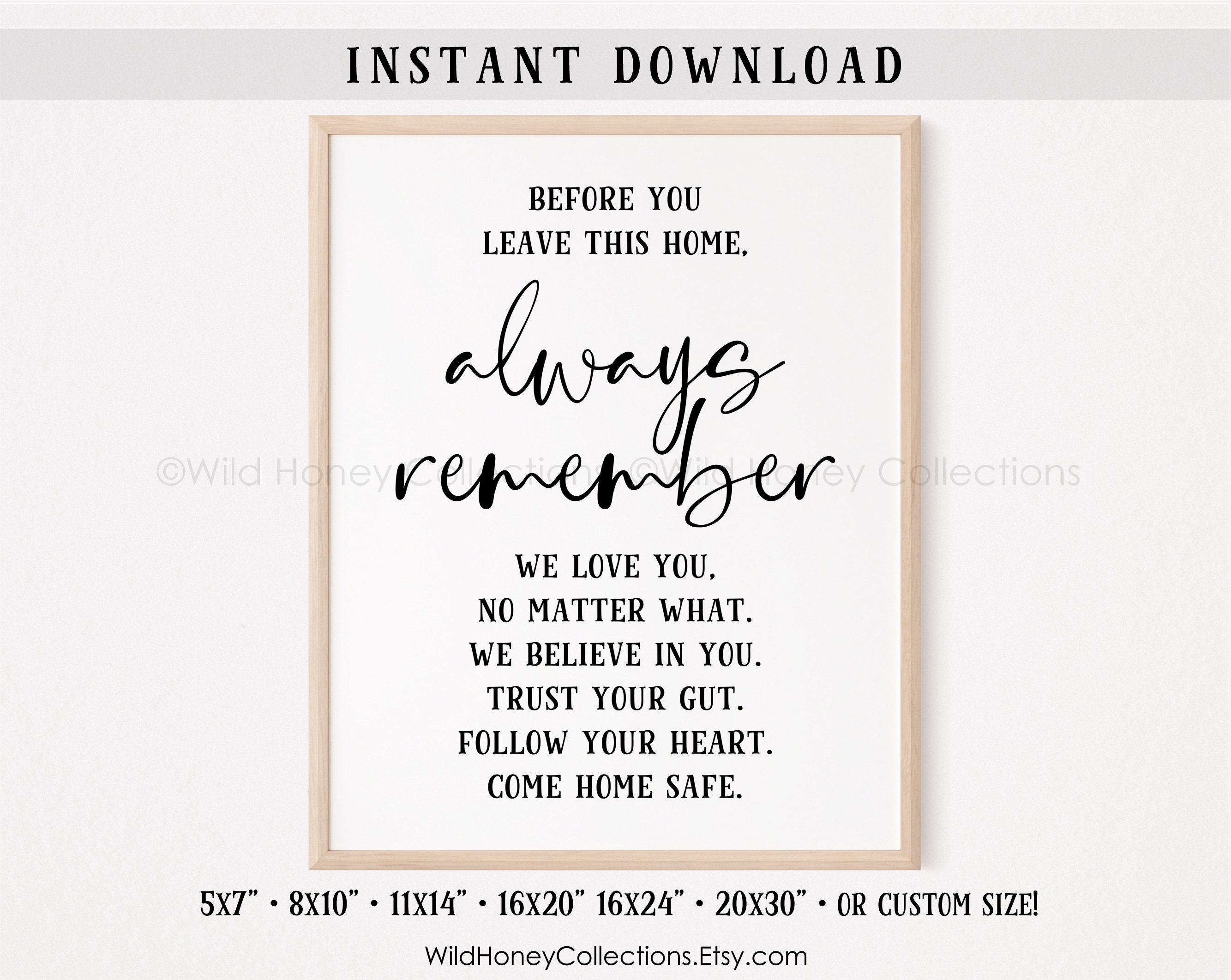 Before You Leave This Home Printable Farmhouse Sign to My - Etsy