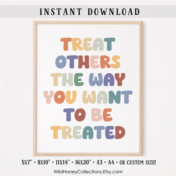 Treat Others You Want to Be Treated Poster - Etsy Treat Others You Want to Be Treated Poster - Etsy