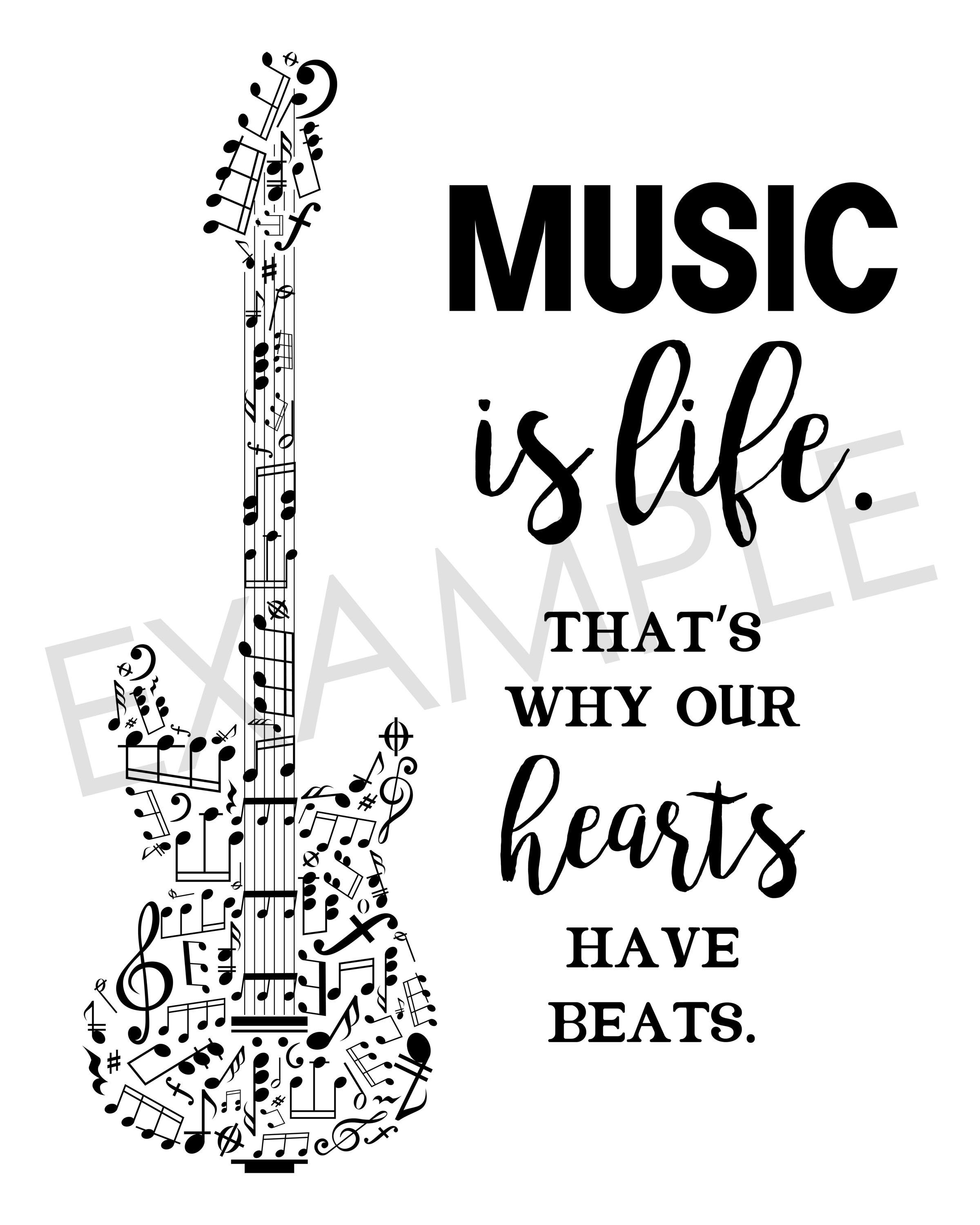 Music Is My Life With Guitar Facebook Covers