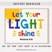 Let Your Light Shine, Matthew 5:16, Kids Room Printable Wall Art ...