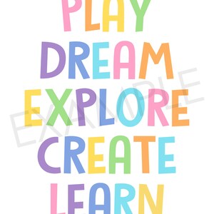 Playroom Printables, Set of 6, Nursery Wall Art, Girls Room, Play Room ...