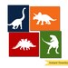 Custom Colors, Printable Kids Room Dinosaur Wall Art, Dinosaur Decor ...