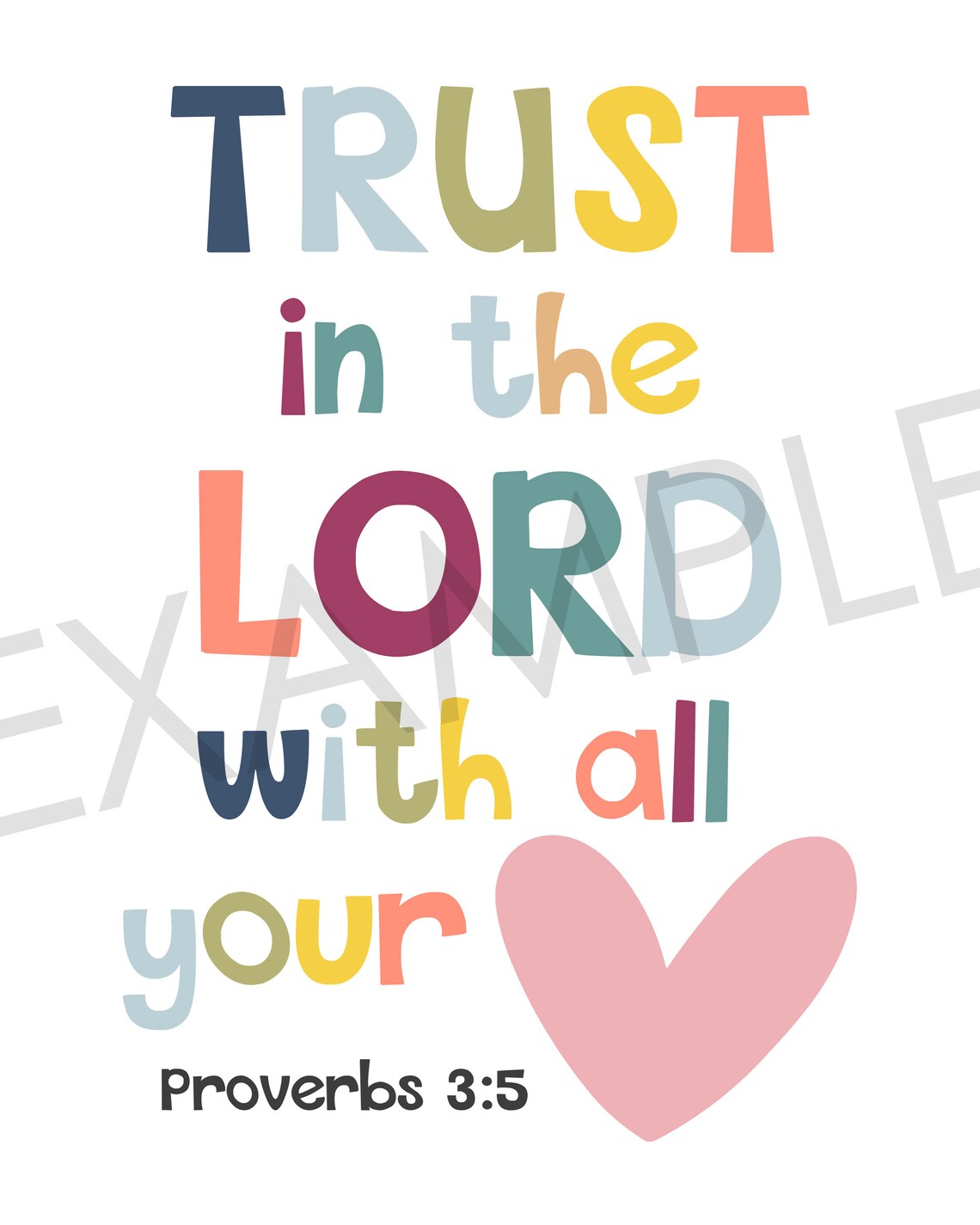 Christian Kids Room Inspirational Printable Wall Art Muted - Etsy