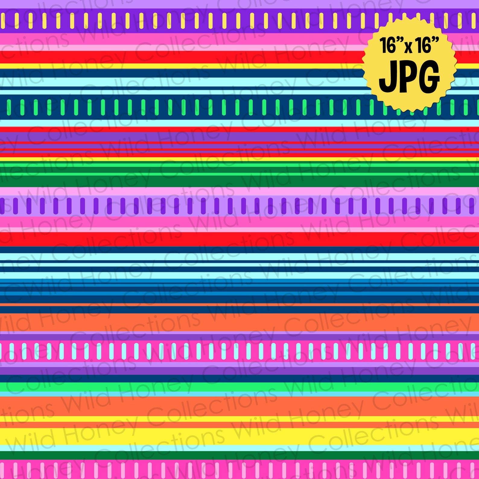 Colorful Serape Clipart Clip Art JPG JPEG File, Instant Download - Etsy