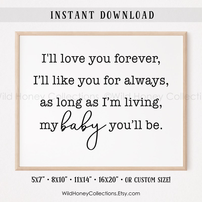 Ill Love You Forever - Etsy
