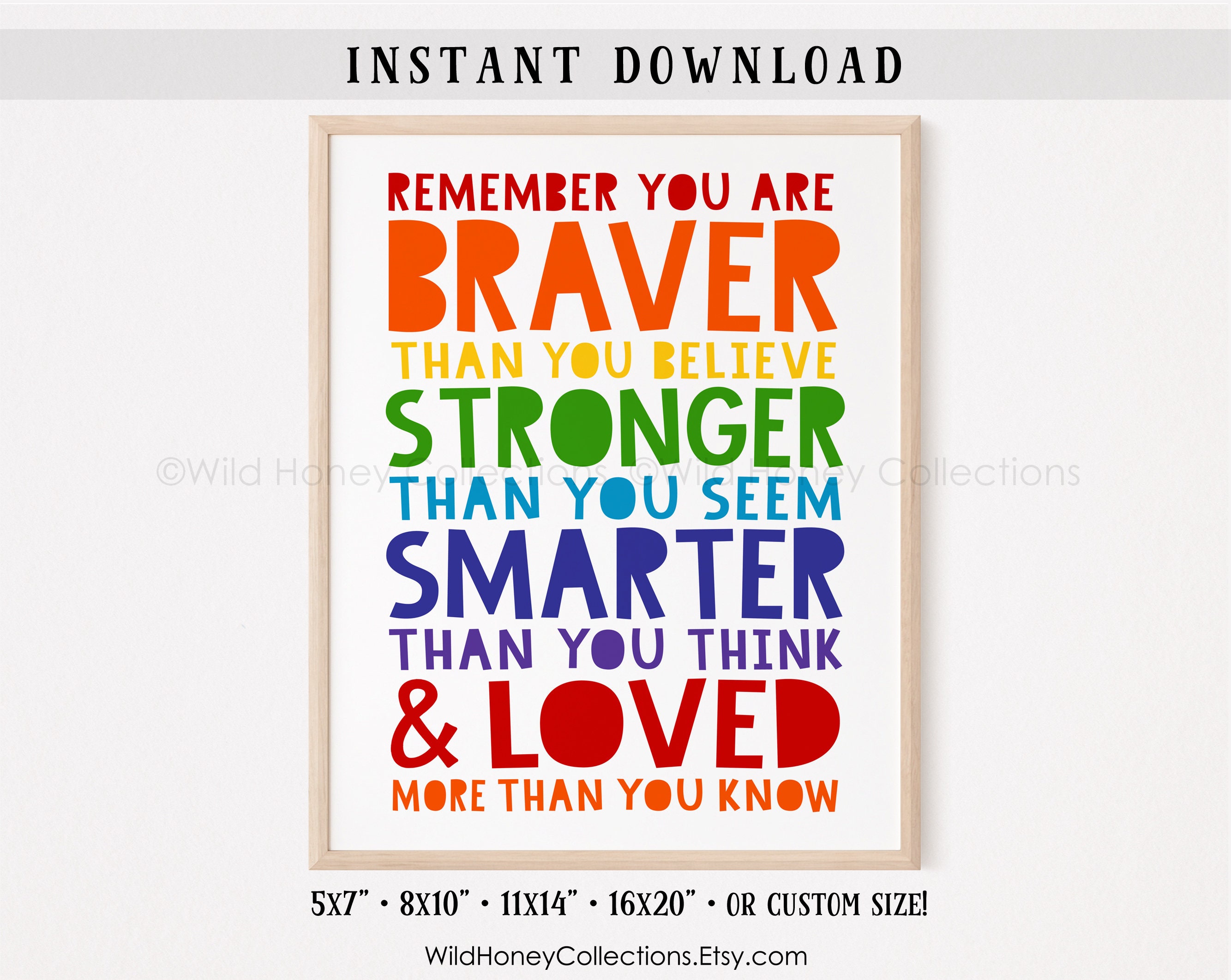 You Are Braver Stronger Smarter Loved More Than You Know - Etsy