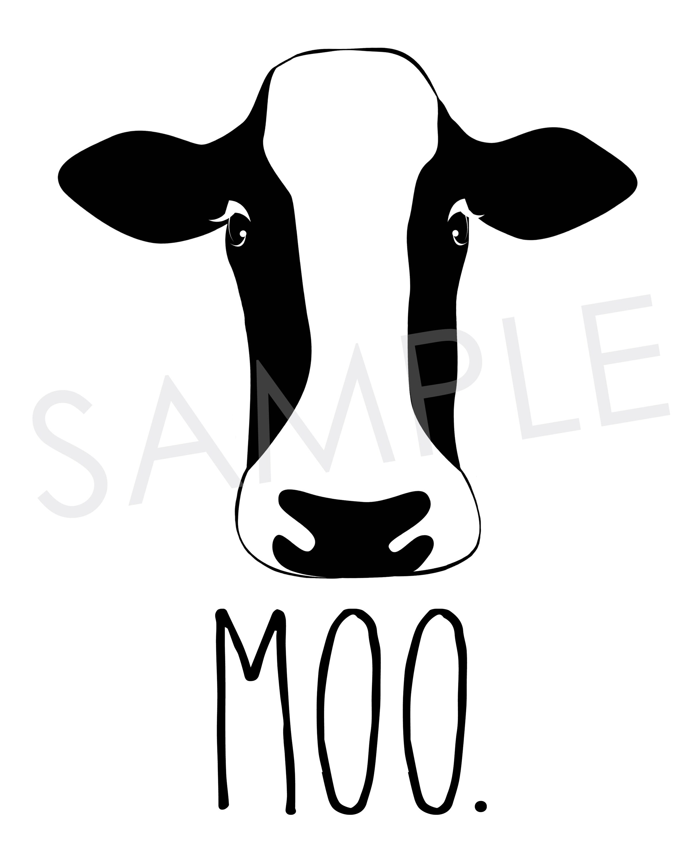 Cow Decor Moo Printable Kitchen Decor Farmhouse Decor Cow | Etsy