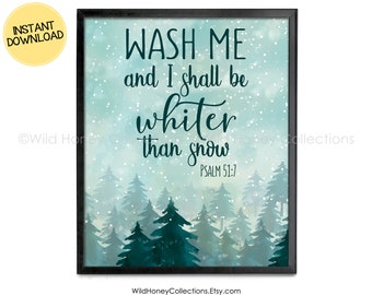 Psalm 51:7 Wall Decor - Etsy