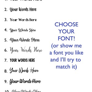 Choose Your Own Words, Custom Printable Wall Decor, Custom Quote ...
