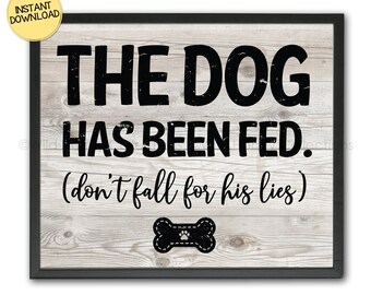 Dog Fed Sign - Etsy