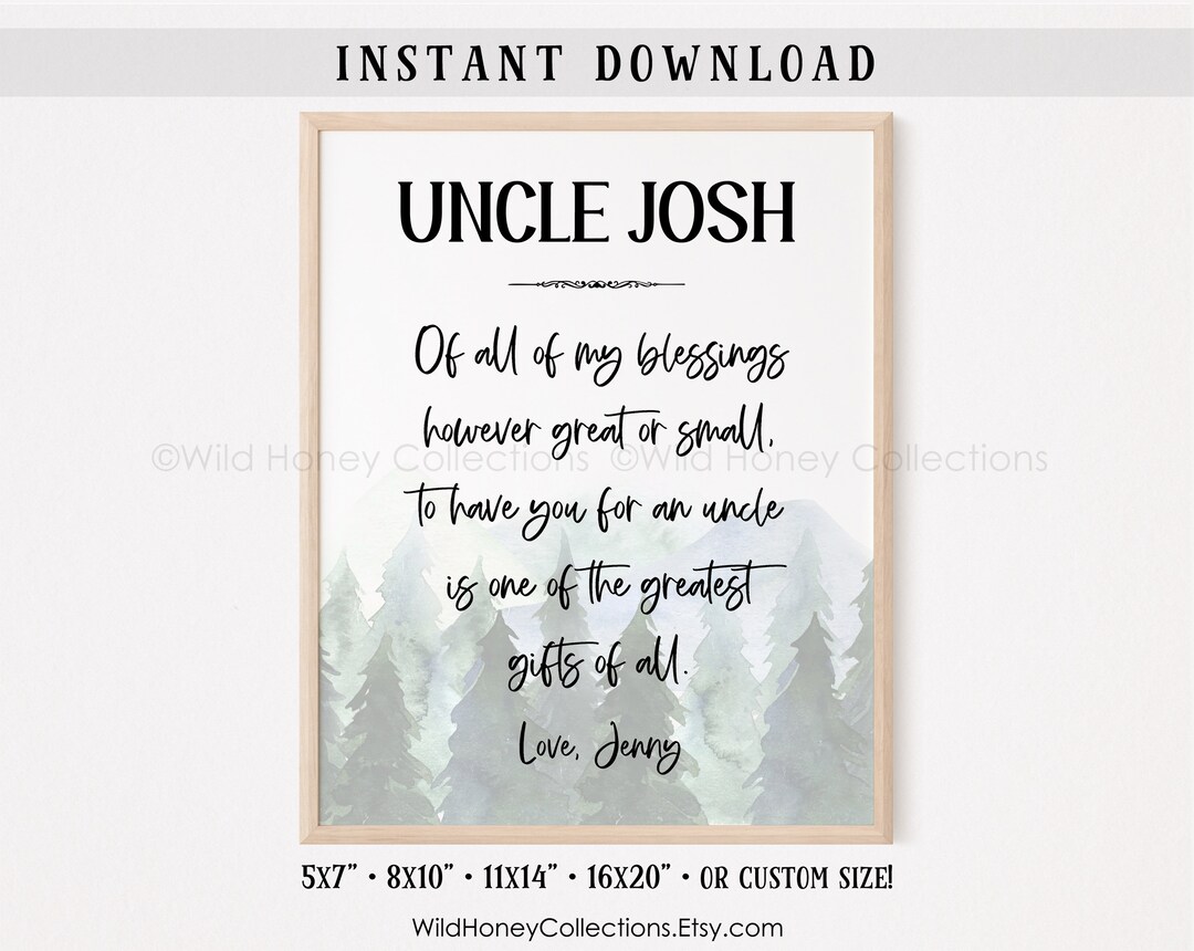 Gift for Uncle Special Uncle Personalized Gift for Uncle - Etsy