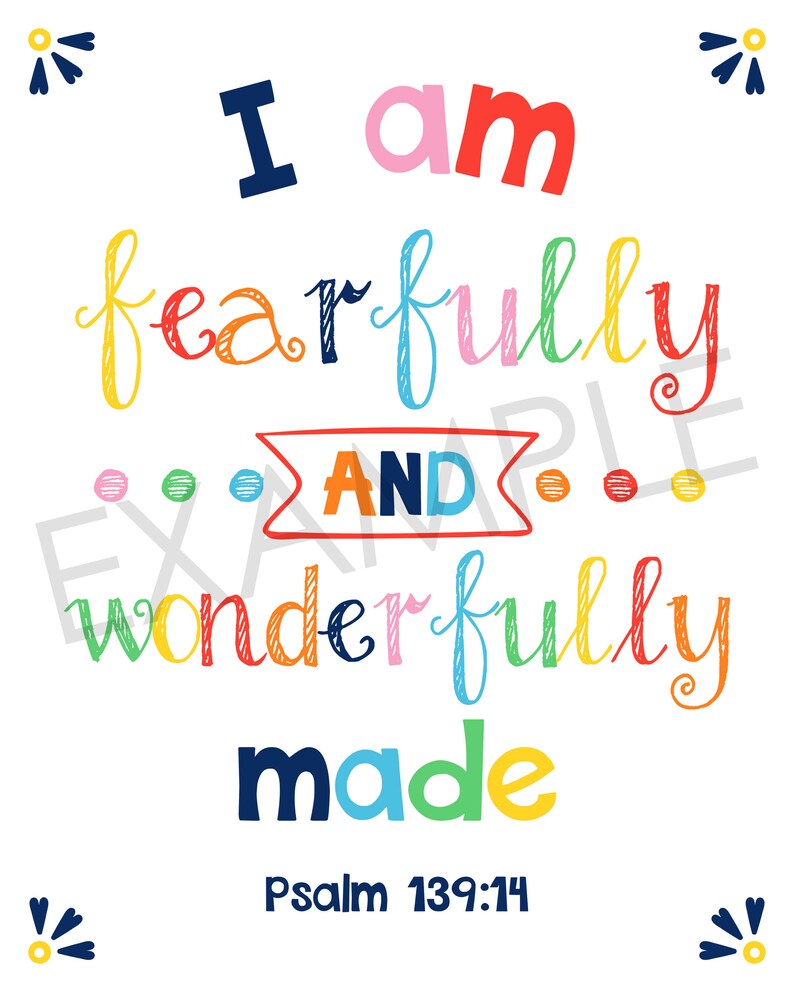 Christian Kids Room Inspirational Printable Wall Art Kids - Etsy