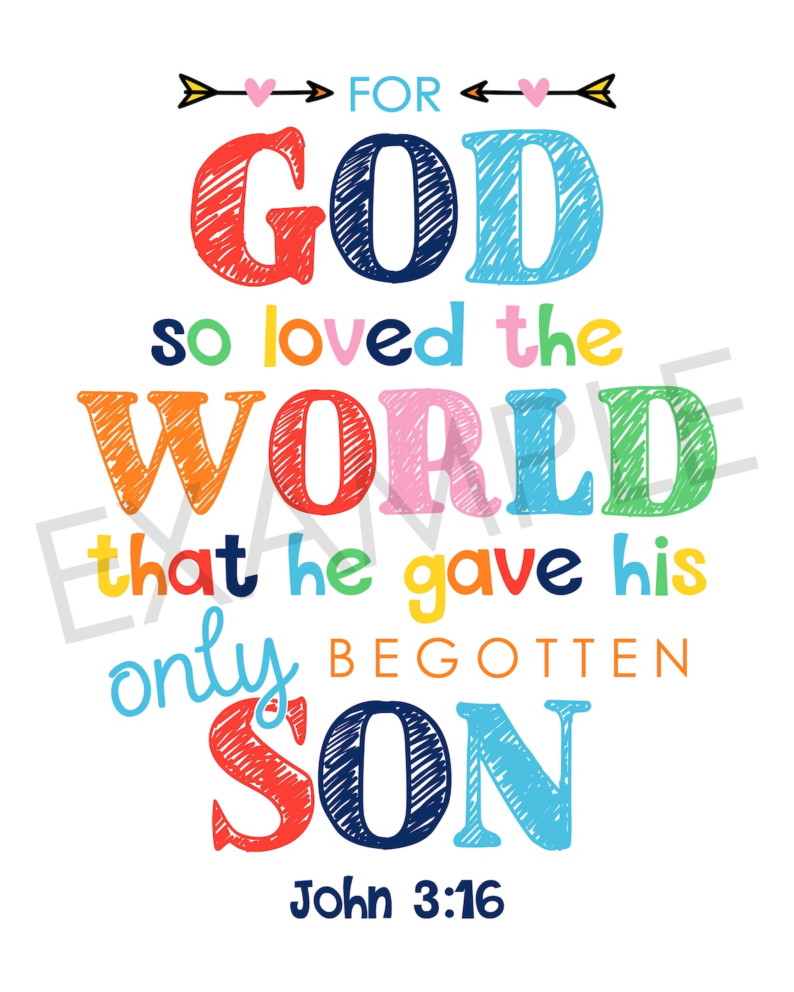 Christian Kids Room Inspirational Printable Wall Art Kids - Etsy