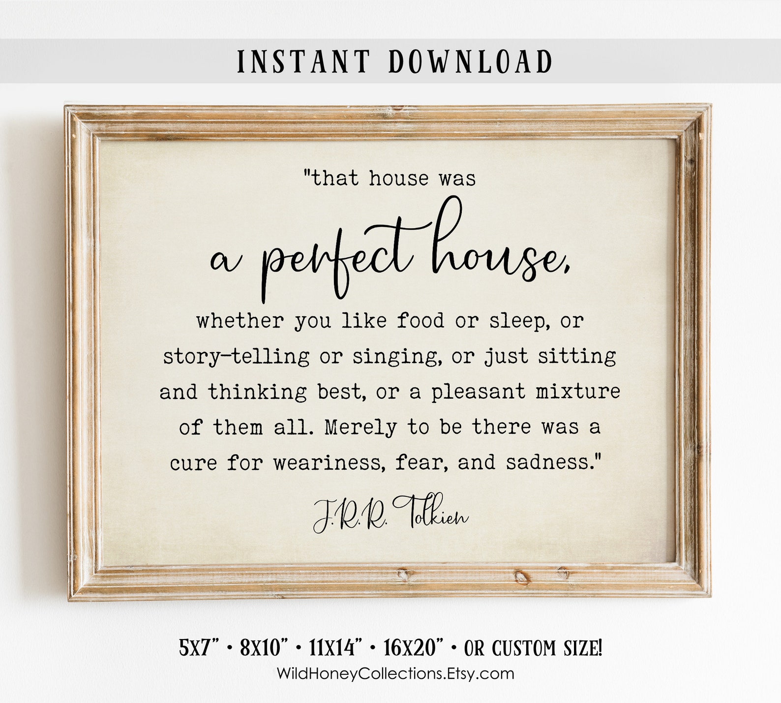 That Was A Perfect House Printable Book Quote Literature - Etsy