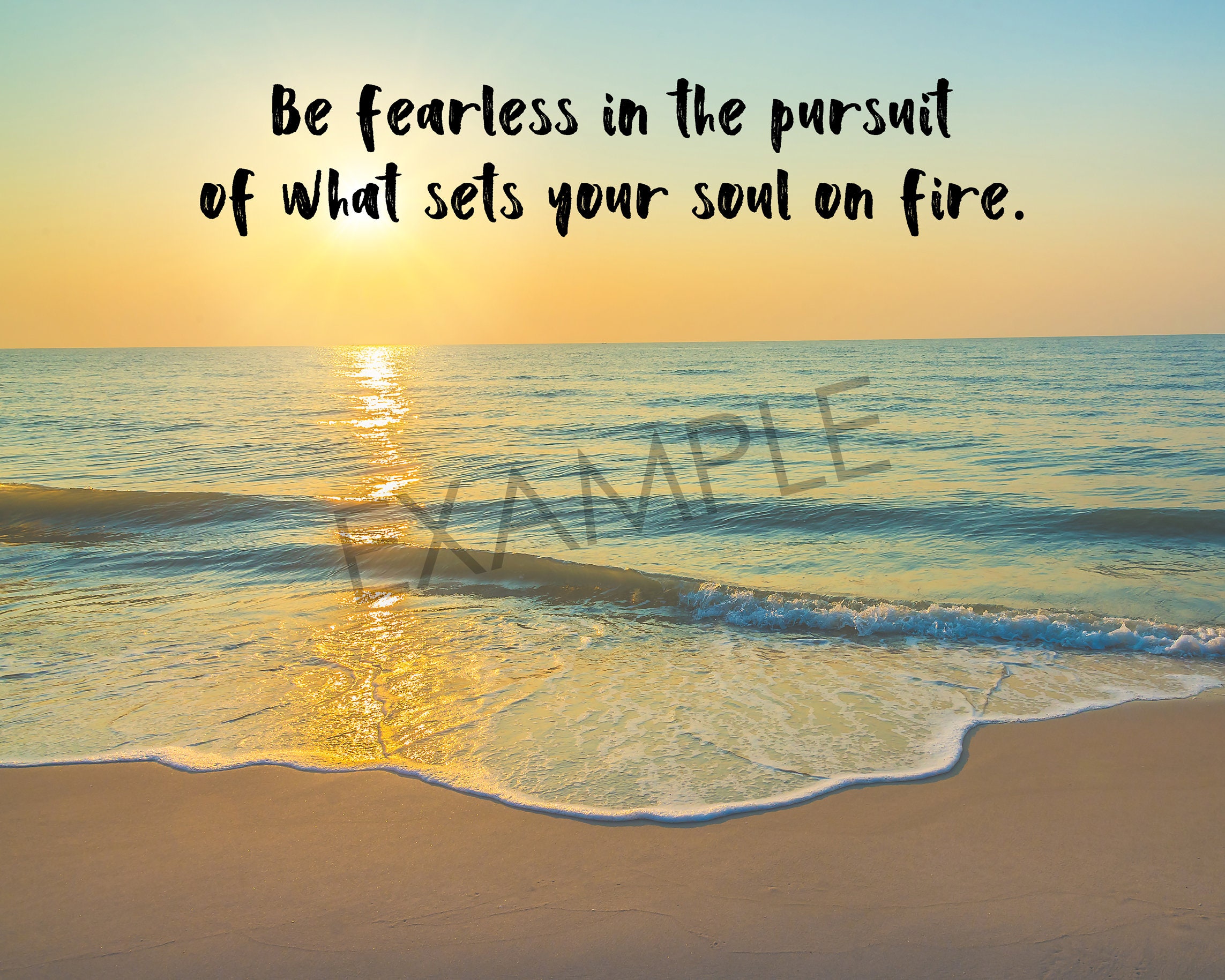 Custom Beach Sunset Print: Personalized Coastal Quote (digital Download ...