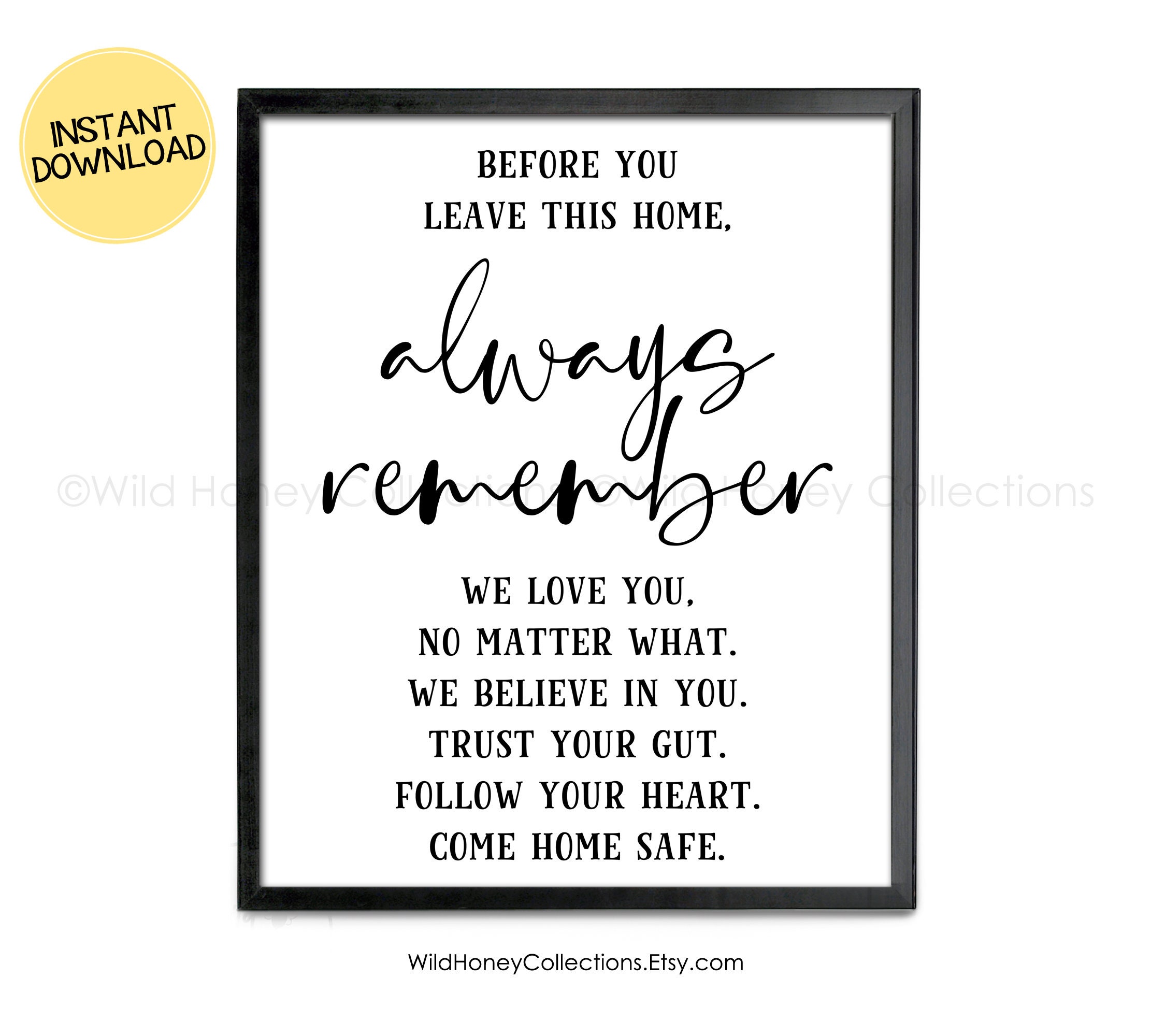 Before You Leave This Home Printable Farmhouse Sign to My - Etsy