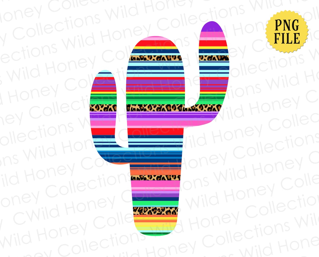 Leopard Serape Cactus, PNG File, Cacti, Cactus Sublimation, Serape ...