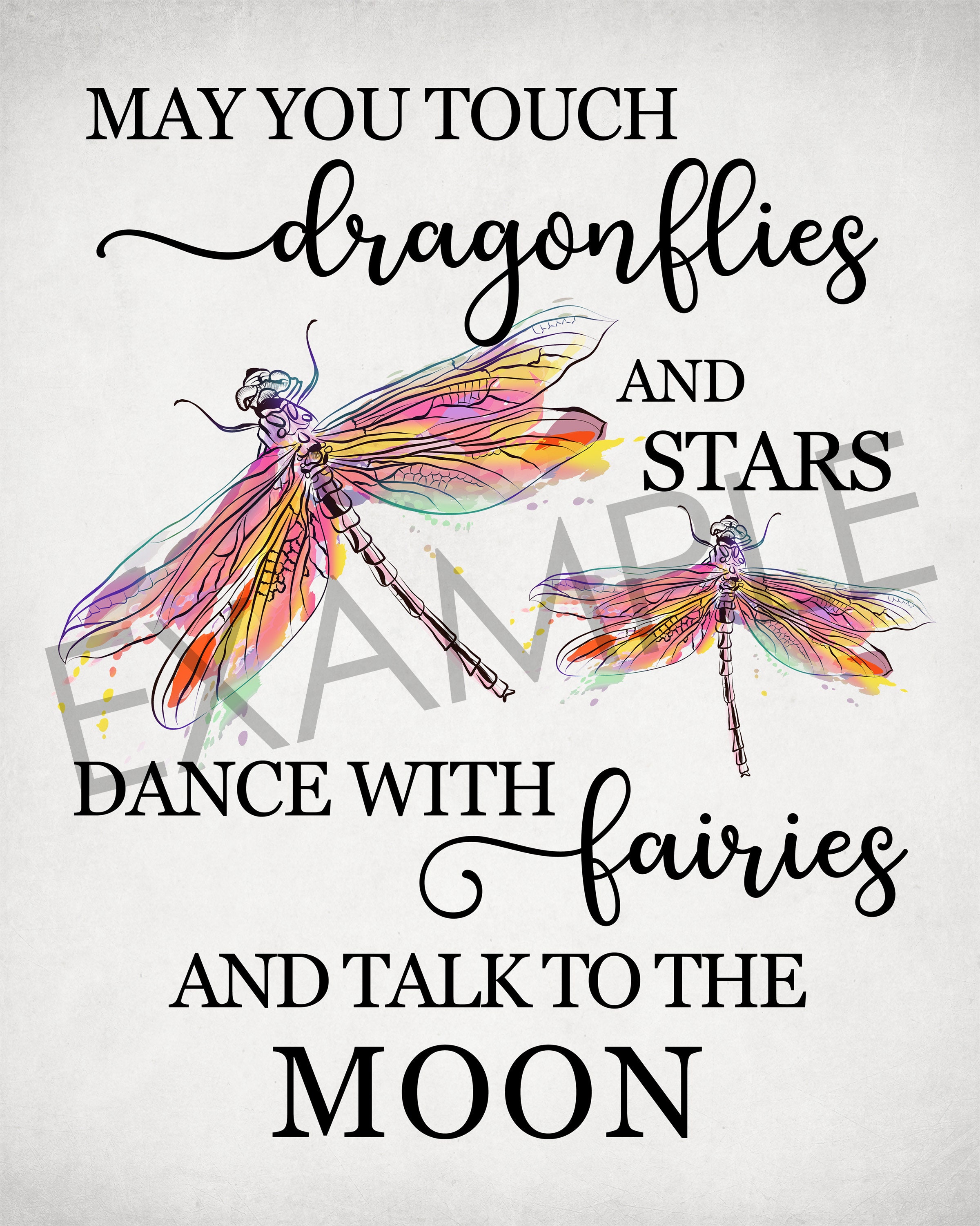 May You Touch Dragonflies Talk to the Moon Inspirational | Etsy