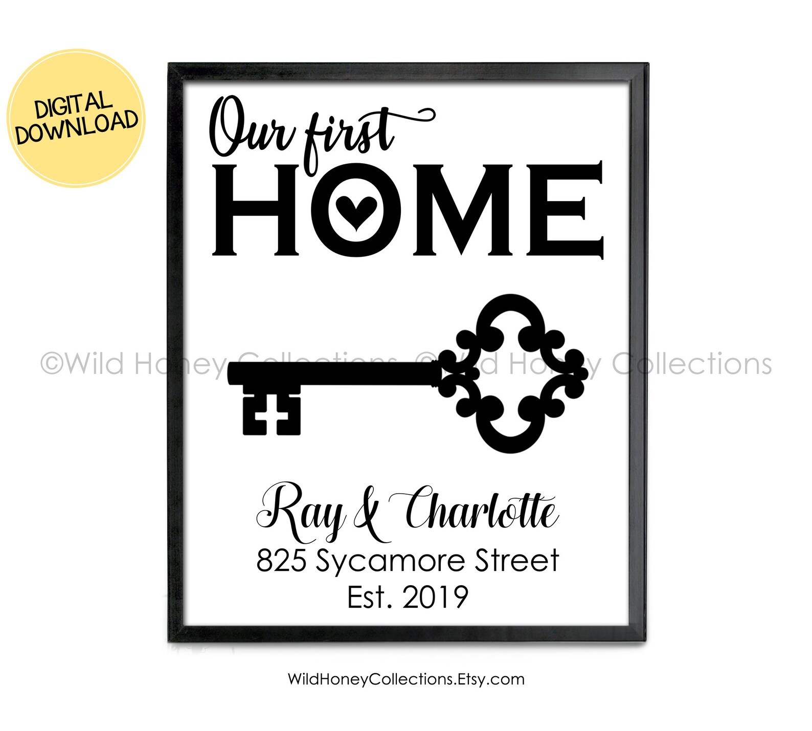 Our First Home Personalized Printable Sign Housewarming - Etsy