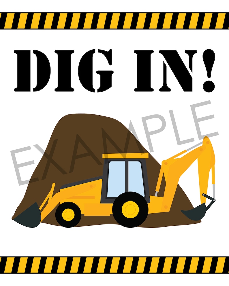 Printable Construction Signs Construction Birthday Party | Etsy