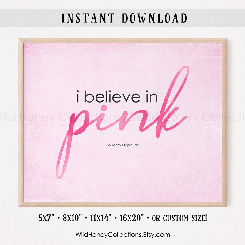 Believe in Pink - Etsy