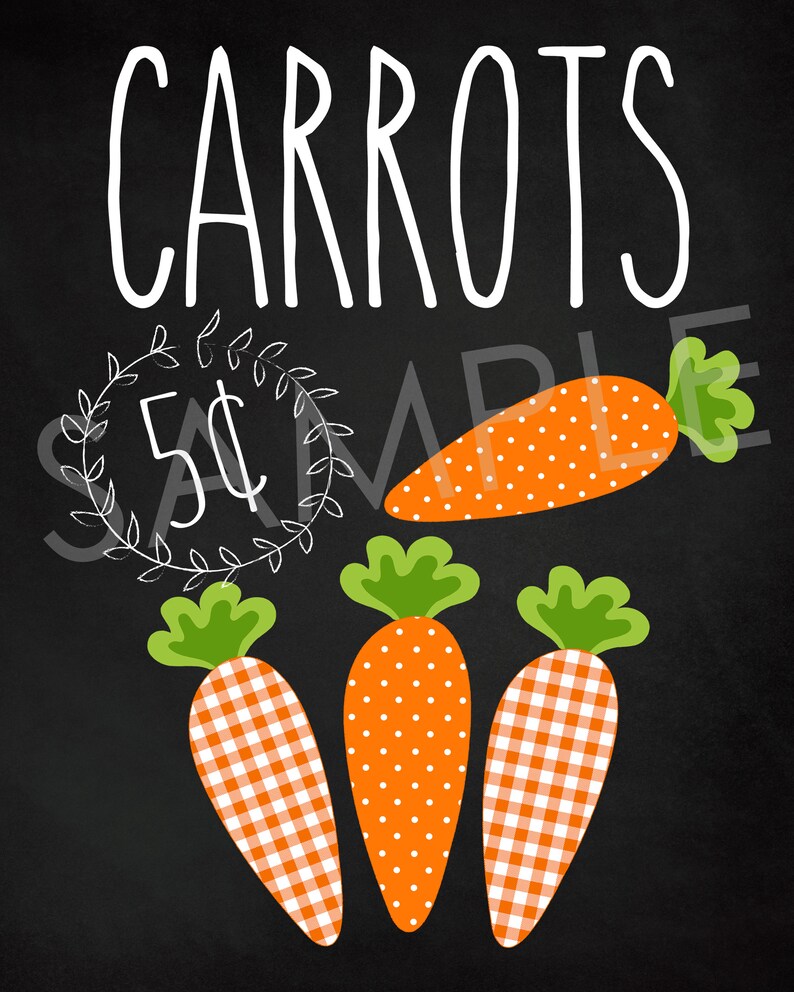 Printable Easter Decor, Set of 6, Carrots, Hop to It, Happy Easter ...