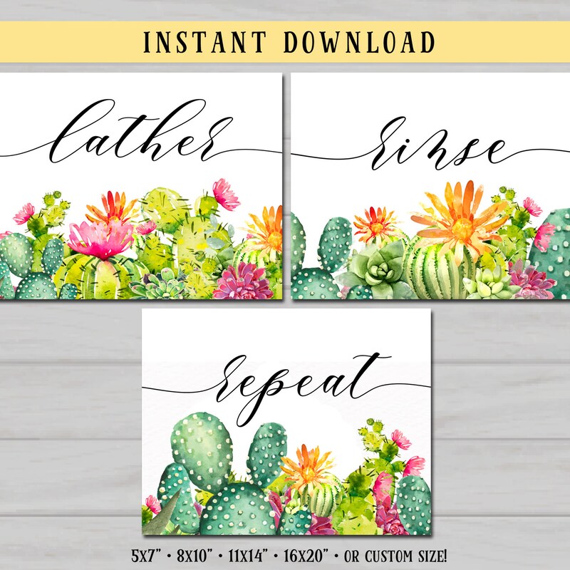 Cactus Bathroom Decor - Etsy