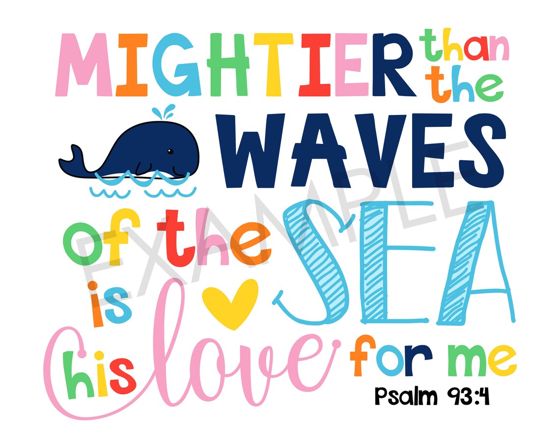 Christian Kids Room Inspirational Printable Wall Art Kids - Etsy