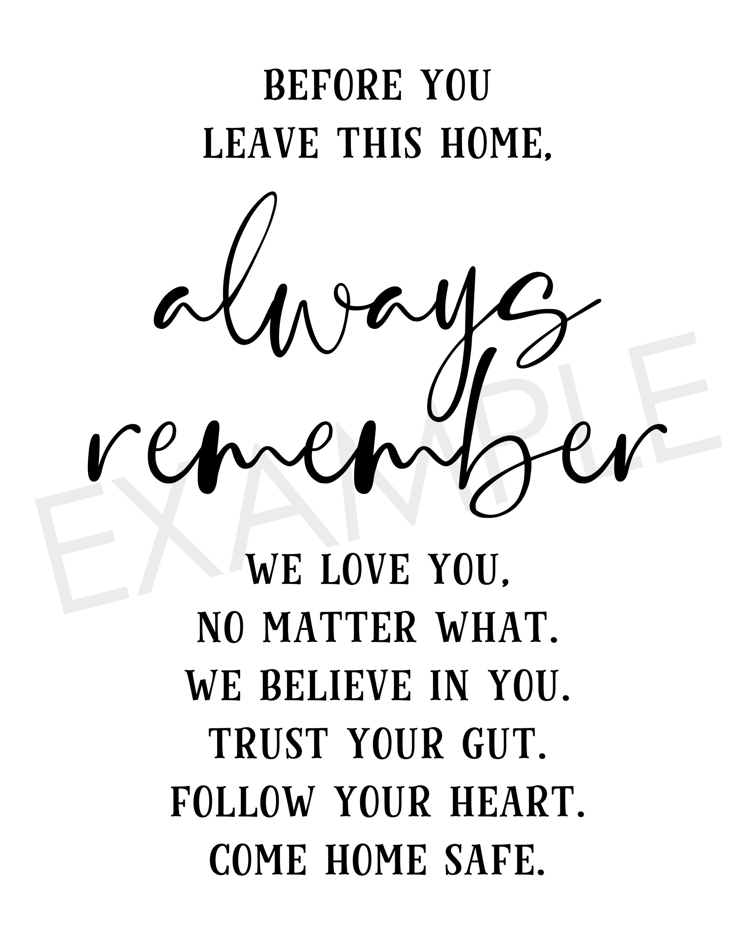 Before You Leave This Home Printable Farmhouse Sign to My - Etsy