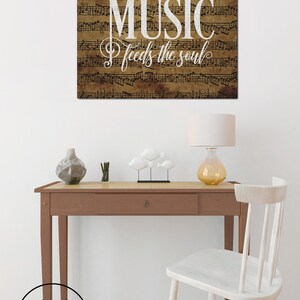 Music Feeds the Soul, Printable Wall Art, Music Lover Gift,| Music ...