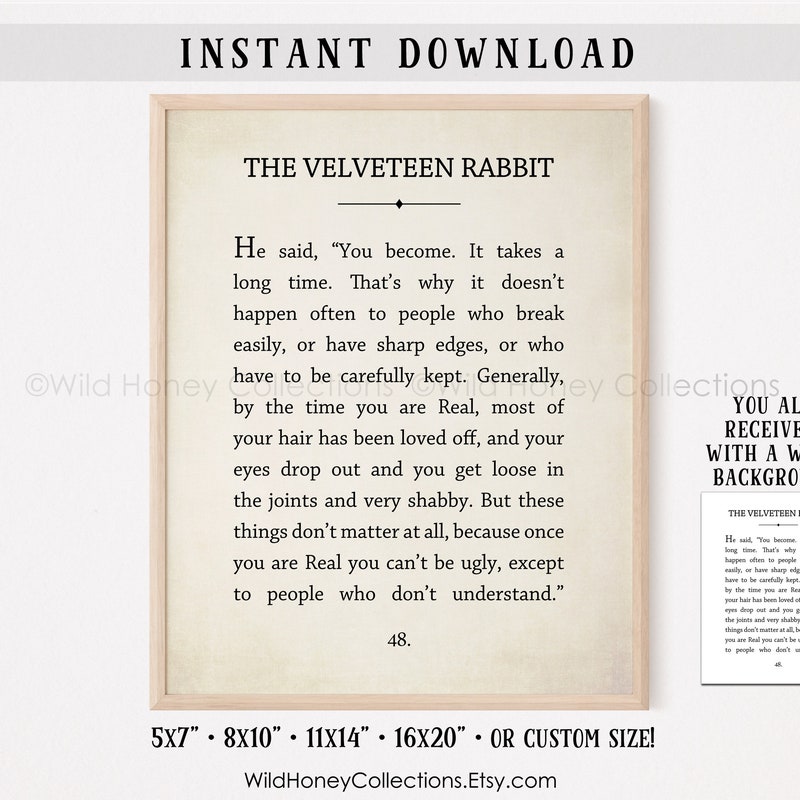 Velveteen Rabbit - Etsy