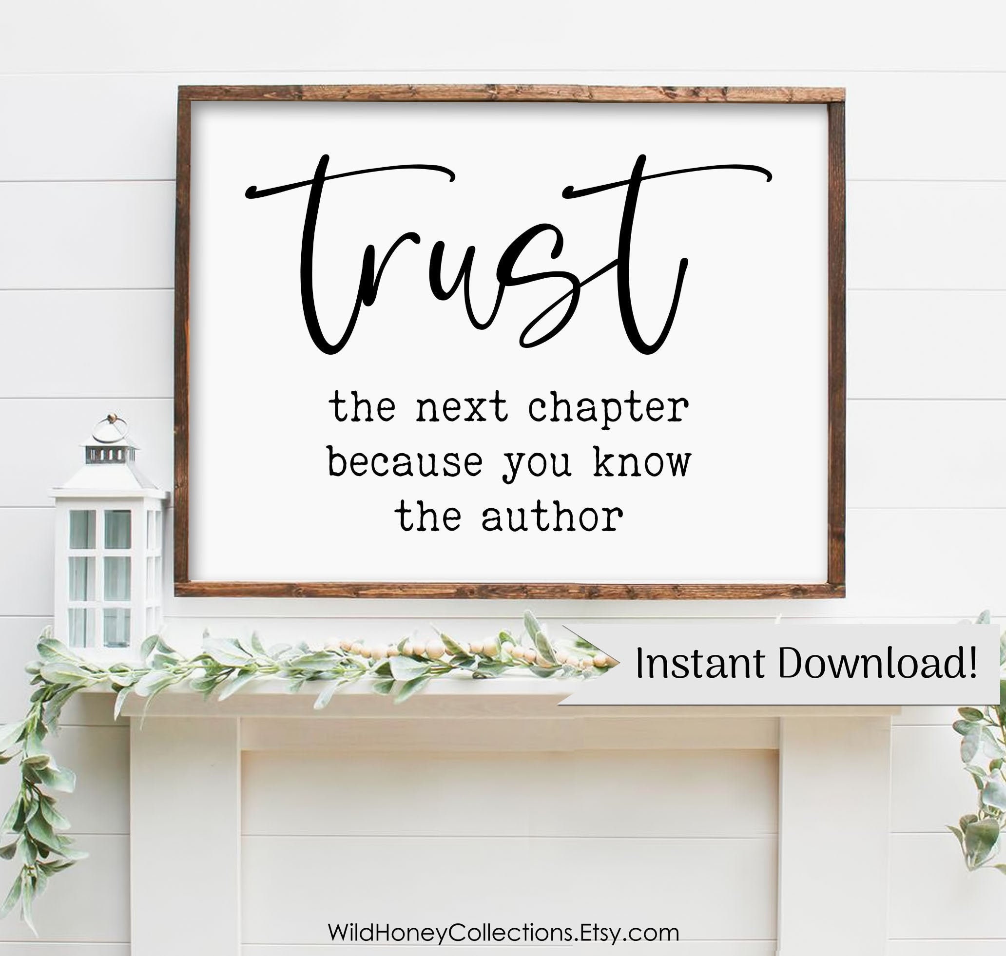 Trust the Next Chapter Printable Decor Religious Decor - Etsy
