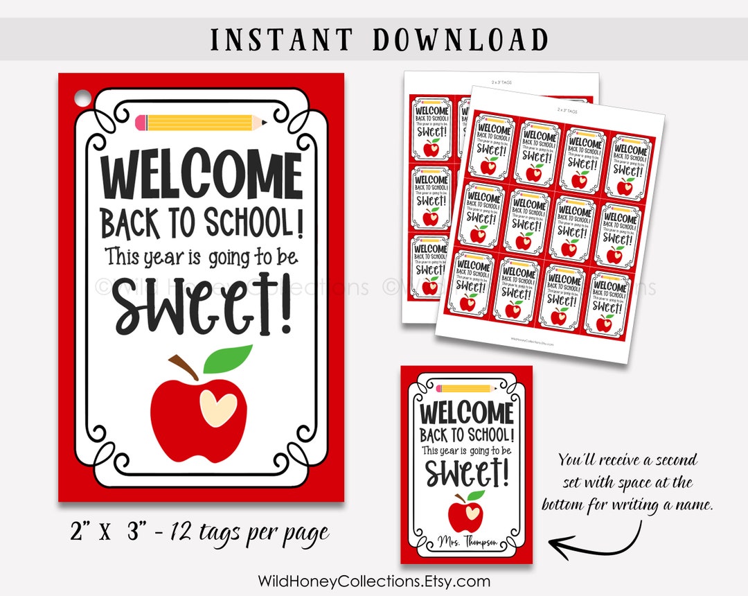 Welcome Back to School Tags, Printable Favor Tags, This Year is Going ...